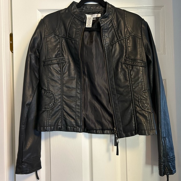 Max Studio | Jackets & Coats | Max Studio Black Faux Leather Moto ...